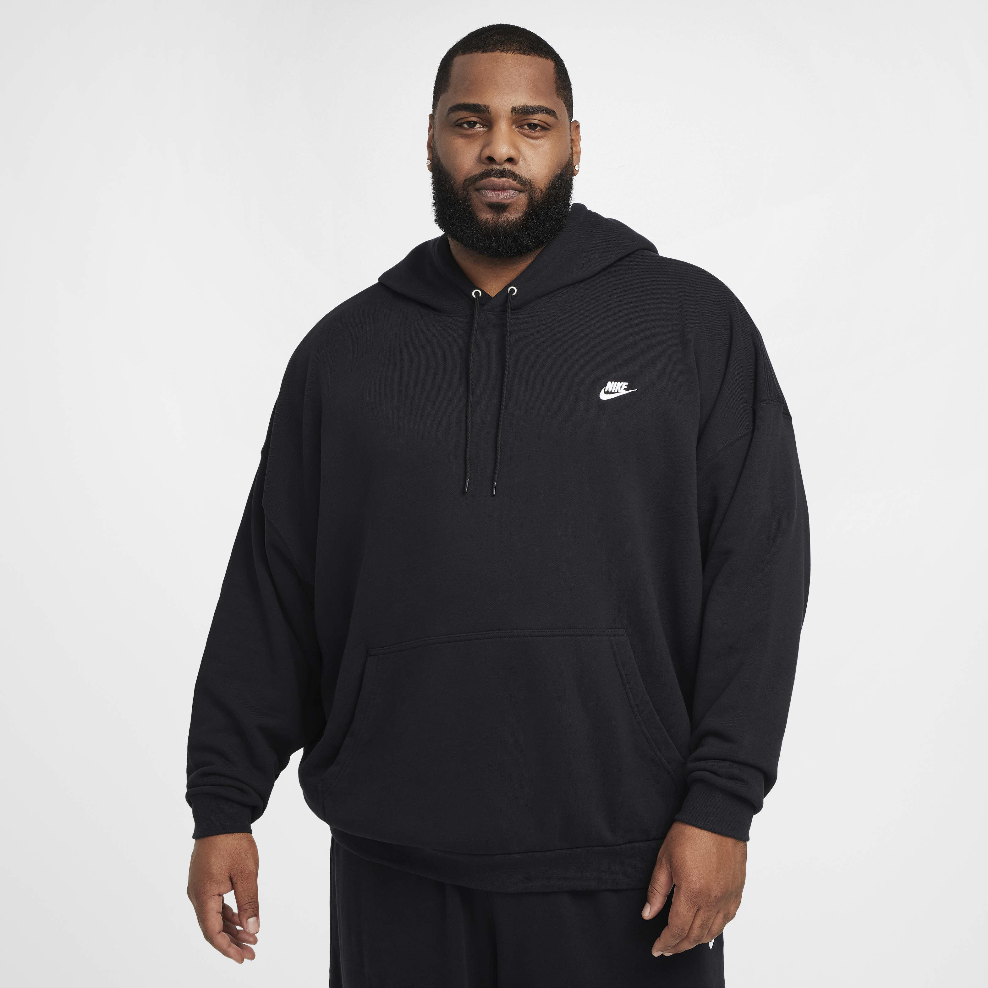 Shop Nike Men s Club Fleece Oversized Hoodie Black Online in Kuwait SSS