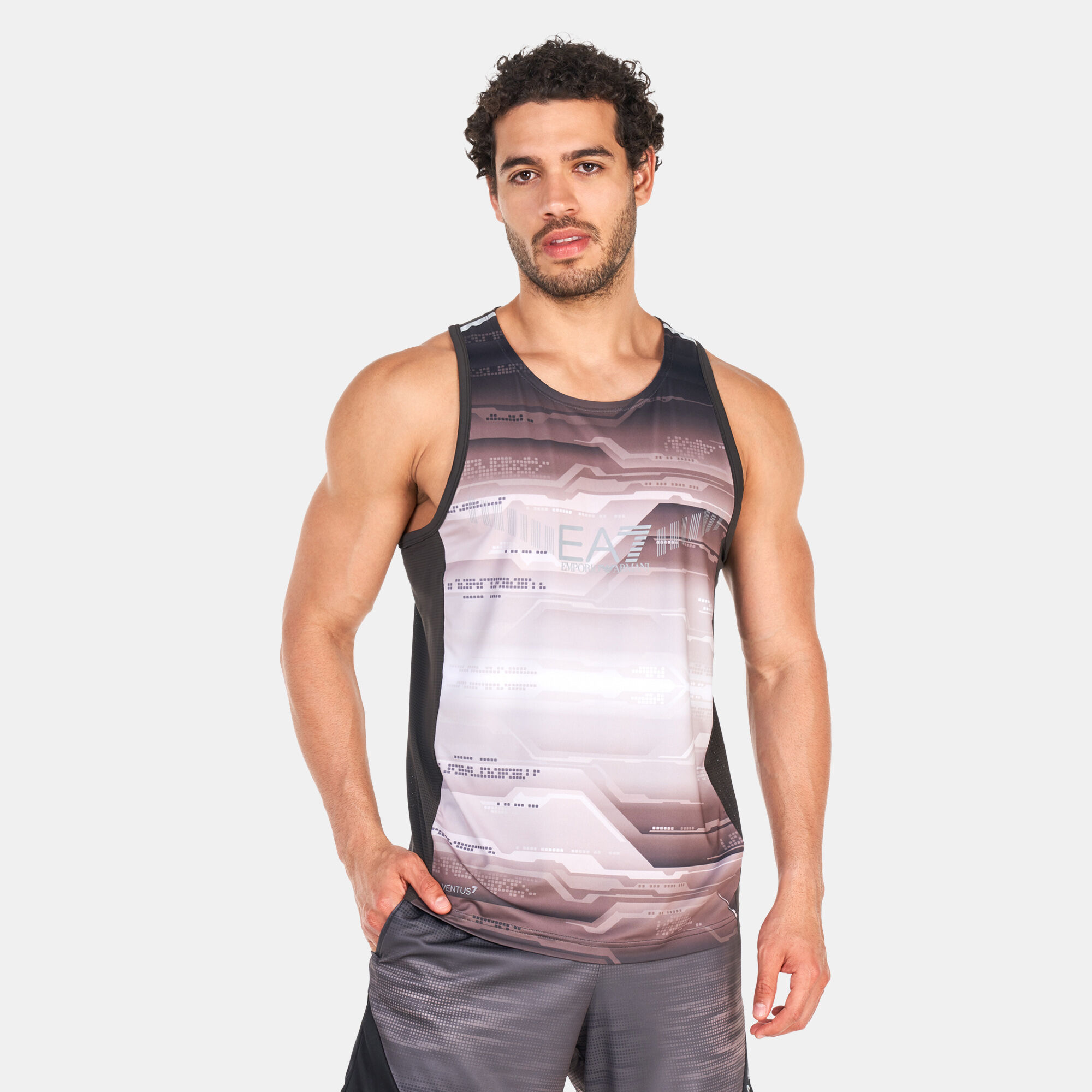 Shop EA7 Emporio Armani Men s VENTUS7 Tank Top Grey Online in Kuwait SSS